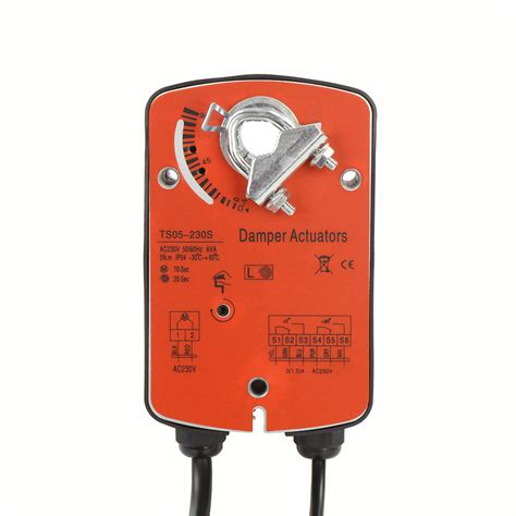 Hvac System 24v 230v 5nm Spring Return Fire And Smoke Electric Damper