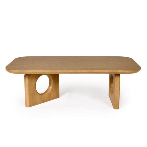 Benjara Noe Ohan 50 Inch Coffee Table Rectangular Light Brown Solid Rubberwood Wayfair Canada
