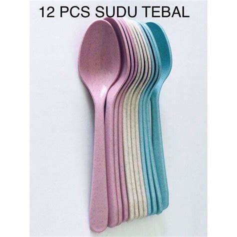 Plastic Sudu 12pcsgarfuplastik Tebal Long Plastic Spoon Lazada