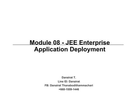 Jee Programming 08 Enterprise Application Deployment Ppt
