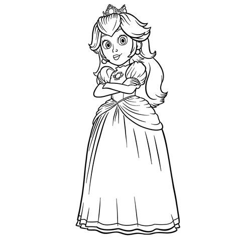 Princess Peach Drawing Guide From The Super Mario Bros Movie