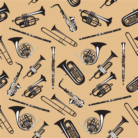 Vector Set Of Musical Instruments On White Background Stock Vector