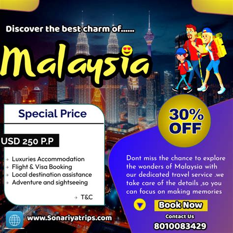 Malaysia Holiday Poster Tour Package Template Postermywall