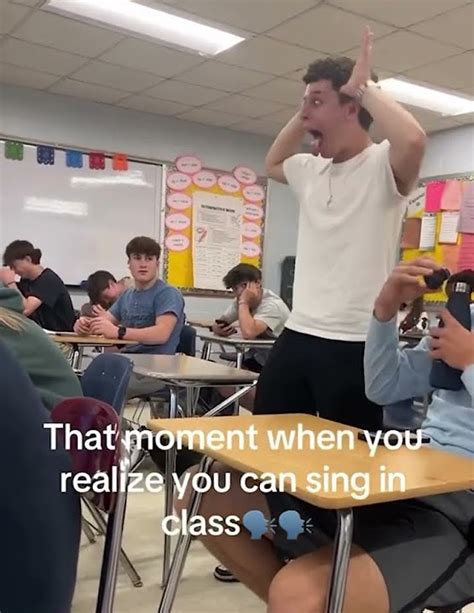 The Moment You Realize You Can Sing During Class Youtube