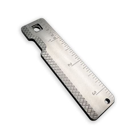 6al 4v Titanium Ruler 16ths And Inches X Grid Edition Rh Handle Scale
