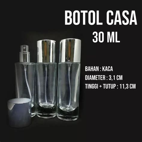 Jual Botol Casa 30ml Silver And Black Spray Drat Botol Parfum Casa Drat