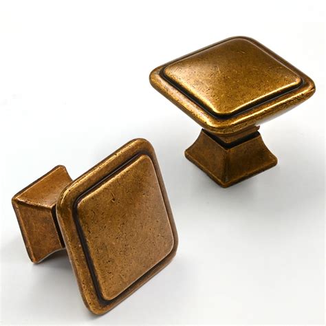 Coinkoly 10 Pack Vintage Antique Brass Kitchen Cabinet Knobs Single