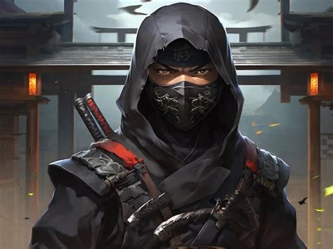 Ninja Anime Character Premium Ai Generated Image