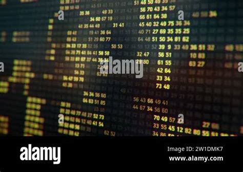 Technological Background With Representation Of Yellow Binary Code In