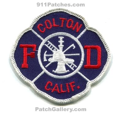 California Colton Fire Department Patch California Patchgallery