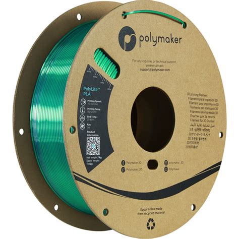 Polymaker Polylite Dual Silk Pla Jadeite Green Chrome 3djake
