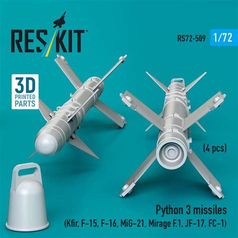 Python 3 Missiles 4 Pcs 3d Printed Python 3 Missiles 4 Pcs 3d Printed