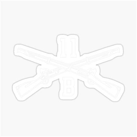 11b Infantryman Crossed Rifles Sticker For Sale By Breakableelonga