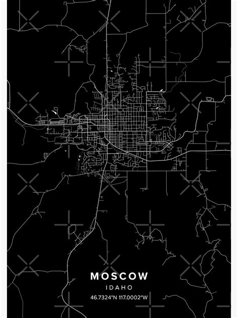 Moscow Idaho Map Poster For Sale By Kara515 Redbubble