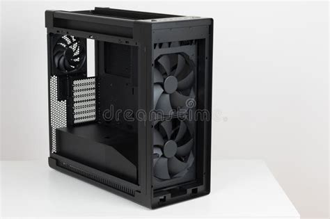 Side View Of Empty Big Tower Pc Case Chassis Two Extra Thick 200 X