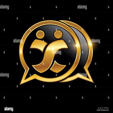 Golden Circle Chat Logo Vector Illustration Stock Vector Image And Art