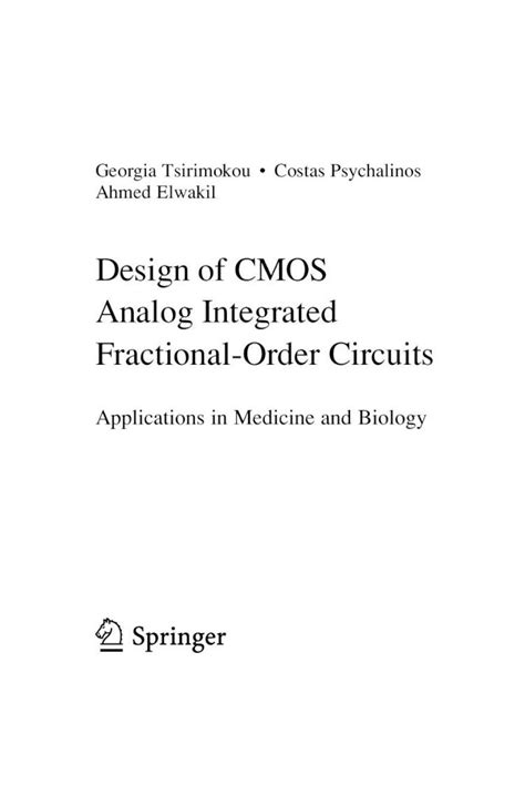 Pdf Design Of Cmos Analog Integrated Fractional Order Circuits Design Of Cmos Analog