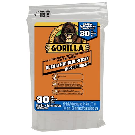 Gorilla 4 Hot Glue Sticks 12 Packs 30 Ct 360 Total