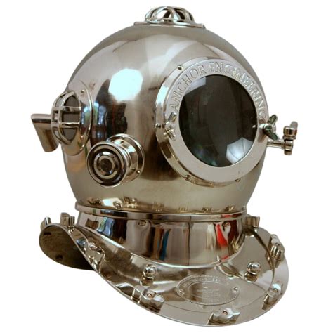 Diving Helmet Silver Scuba Us Navy Mark V Helmet Deep Sea Marine Helmet Divers Diving Helmet Etsy