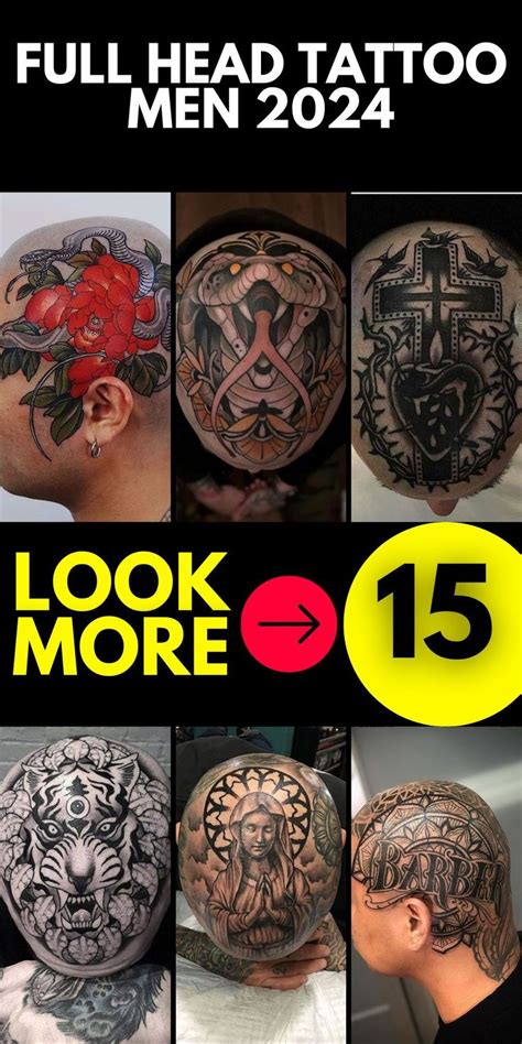 Black Ink Inspiration Full Head Tattoo Men 2024 With Traditional Lion