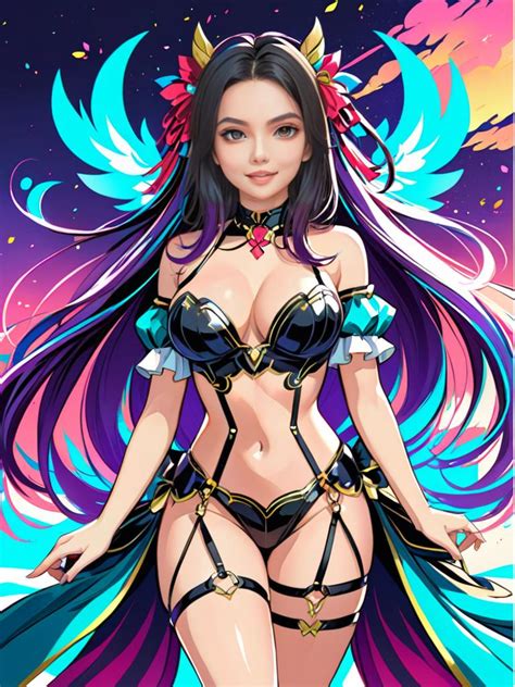 Anime Character With Vibrant Wings