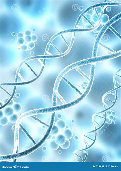 3d Model Van De Structuur En De Molecules Van Dna Stock Illustratie