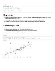 Linear Regression Jupyter Notebook Pdf In Matplotlib Inline From IPython Import
