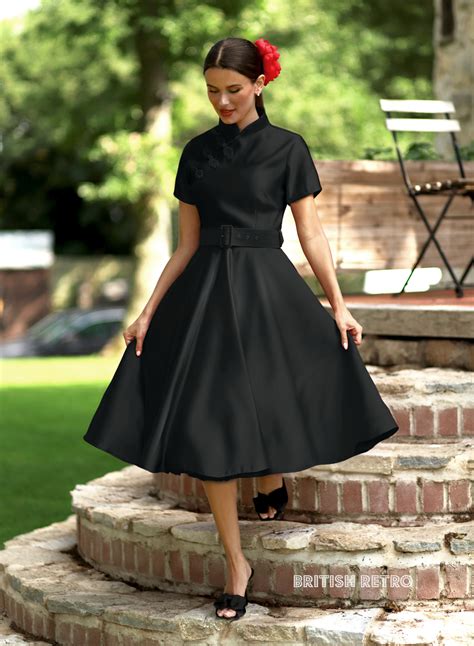 Black Funeral Dress With Bow