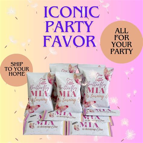 Custom Candy Wrappers Personalized Party Favors Printed And Shipped Etsy