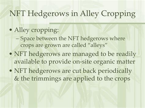 Ppt Alley Cropping With Nitrogen Fixing Hedgerows Powerpoint