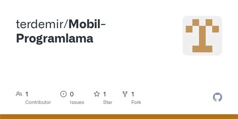 Github Terdemir Mobil Programlama