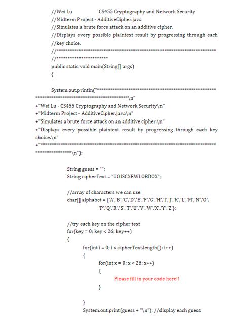 Solved Traditional Symmetric Key Ciphers Programming