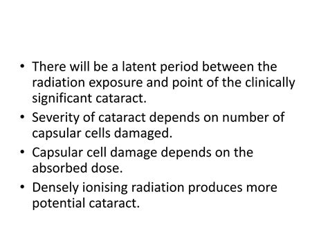 Radiation Cataractogenesis Pptx