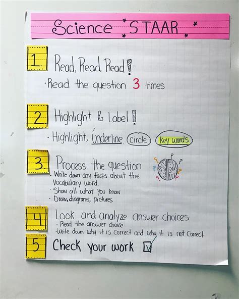 Science Staar Test Taking Strategies Science Word Wall Science Staar