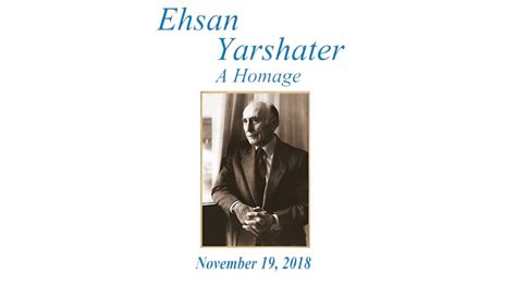 Ehsan Yarshater A Homage Pourdavoud Institute Ucla