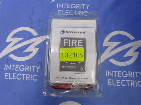 Nib Notifier Fire Alarm Pull Station Nbg 12l Wkeys Red Dual Action 1 Y