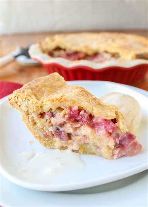 Rhubarb Custard Pie Recipe The Food Charlatan