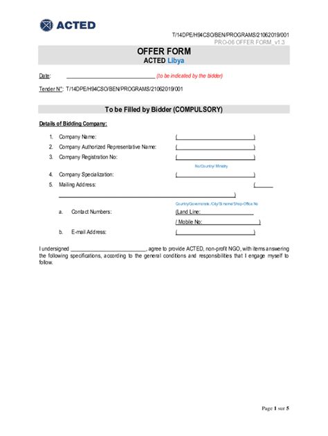 Fillable Online Form Pro 06 02 Version 1 3 Bidders Ethical Declaration Fax Email Print