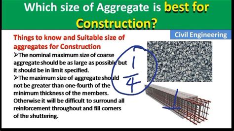 Best Size Of Aggregate For Construction Coarse Aggregate And Fine Aggregate Youtube