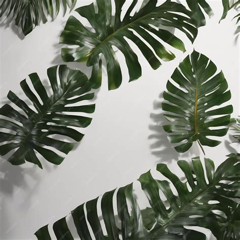Premium Photo Realistic Tropical Leaves Shadow Overlay Effect On