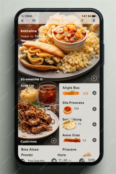 Premium Photo Restaurant Food Ordering App Mockup Generate A User