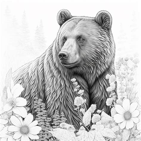Grizzly Bear Coloring Page