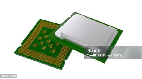 Unit Pemrosesan Pusat Cpu Sisi Atas Dan Sisi Bawah Tampilan Gambar Yang