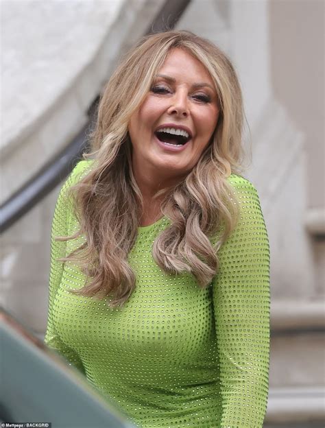 Carol Vorderman 61 Slips Her Hourglass Physique Into A Tight Green
