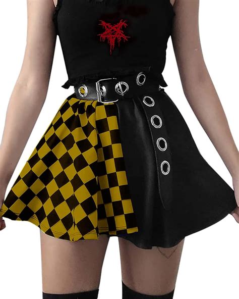 Gothic Summer Plaid Mini Skirts For Womens Short India Ubuy