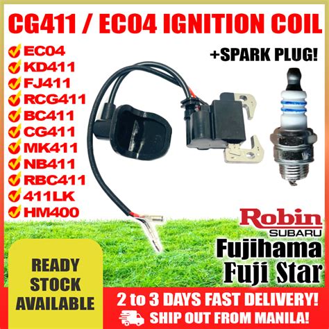Ignition Coil Spark Plug For Robin Ec04 Bc411 Bg411 Cg411 Mk411 2