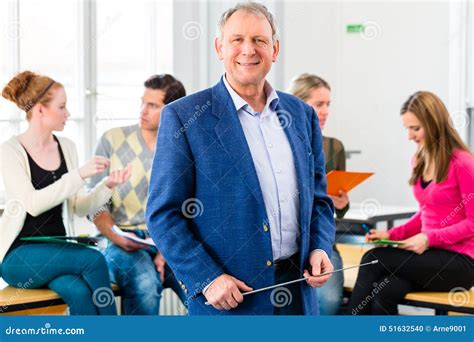 College Professor Handsome Young College Professor Smiles Charmingly