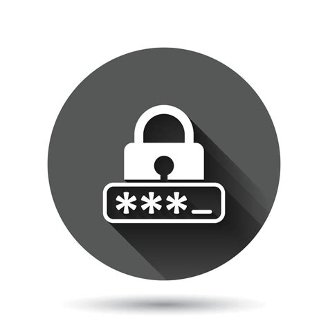 Login Icon In Flat Style Password Access Vector Illustration On Black