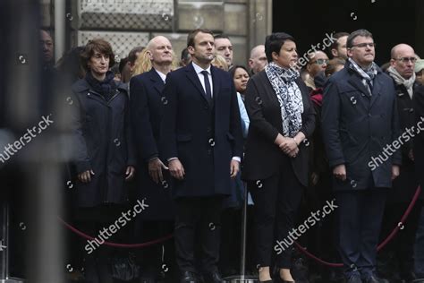 Presidential Hopeful Emmanuel Macron Estelle Grelier Editorial Stock