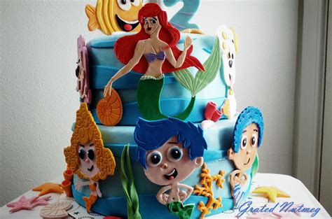 2d Fondant Characters Fondant Ariel Cake Themed Cakes